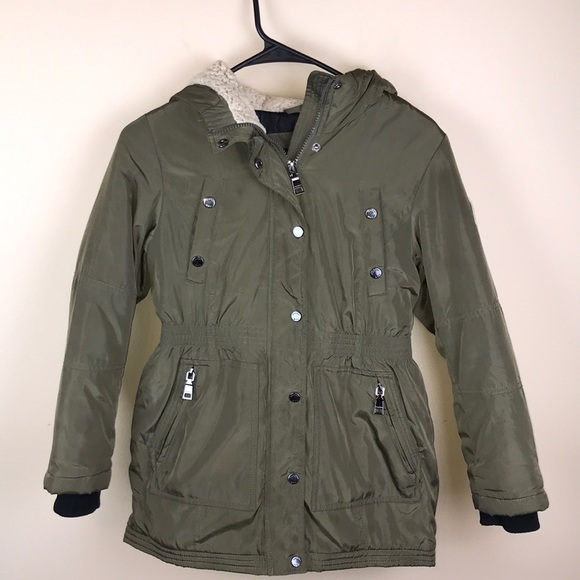 Madden Girl | Jackets & Coats | Madden Girl Olive Green Sherpa Hooded ...
